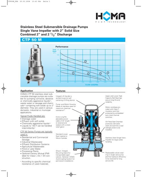Discharge CTP 50 M - HOMA - Pumpen mit System