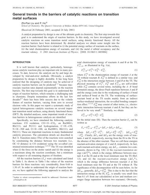 J. Chem. Phys. 2001, 114, 5956. (PDF)