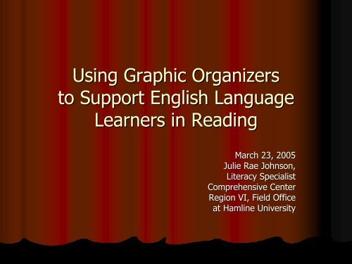 Using Graphic Organizers to Support English Language Learners in ...