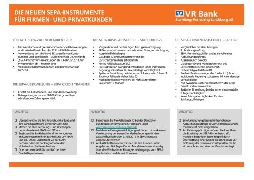 DIE NEUEN SEPA-INSTRUMENTE FÃ R FIRMEN- UND ...