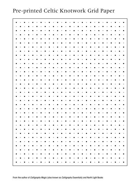 Pre-printed Celtic Knotwork Grid Paper - Artist's Network