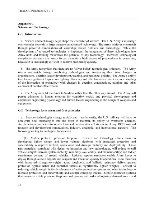 TRADOC Pamphlet 525-3-1 A