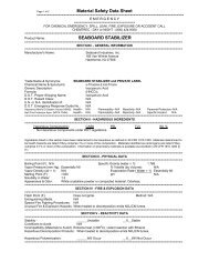 Material Safety Data Sheet Sea-Chlor - Seaboard Industries