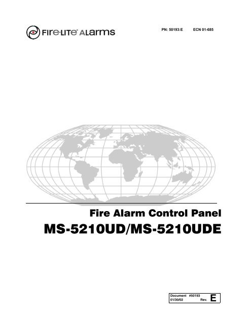 MS-5210UD/MS-5210UDE - Fire-Lite Alarms