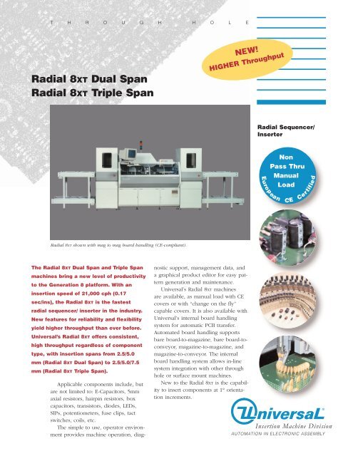 Radial 8XT Dual Span Radial 8XT Triple Span - Universal ...