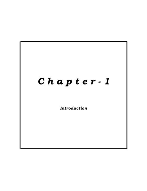 C h a p t e r - 1 - Tamilnadu Tourism