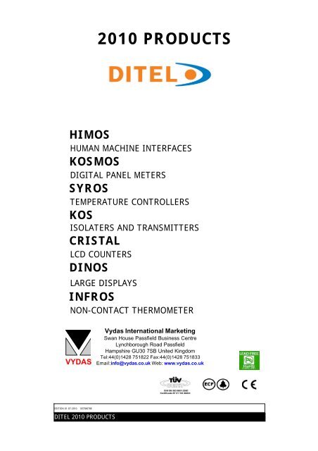 Ditel Product Guide - Vydas International Marketing