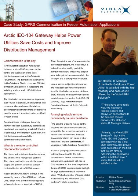 GPRS Communication in Feeder Automation - Viola Systems