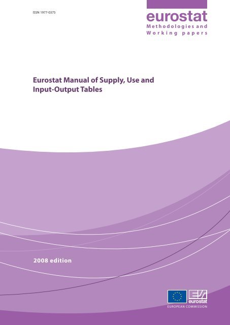 Eurostat Manual Of Supply Use And Input Output Tables