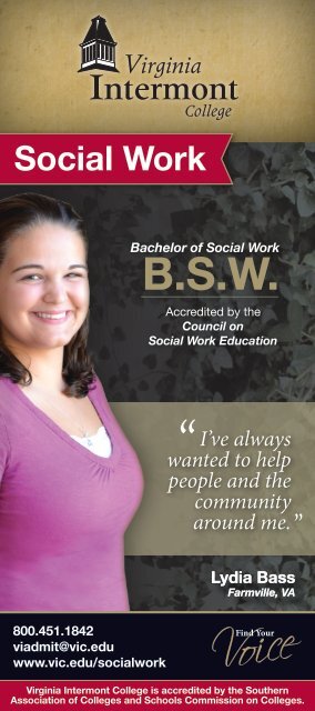Social Work BSW - Virginia Intermont College