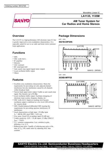 LA1135 datasheet - Datasheet Catalog