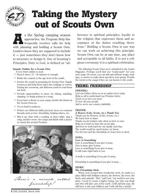 Taking the Mystery out of Scouts Own