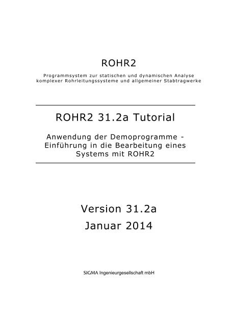 ROHR2 Tutorial
