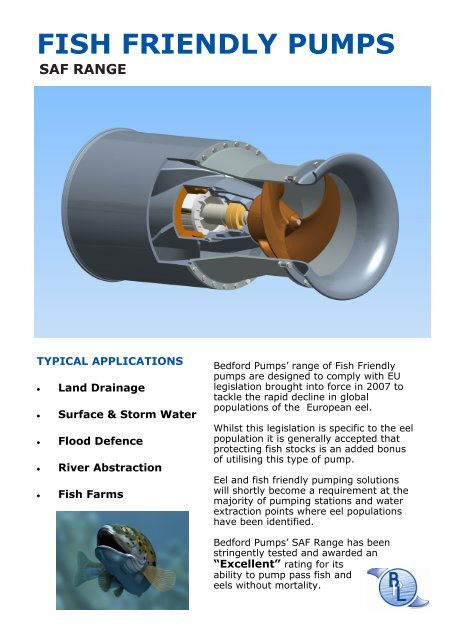 fish friendly pumps saf range - Bedford Pumps