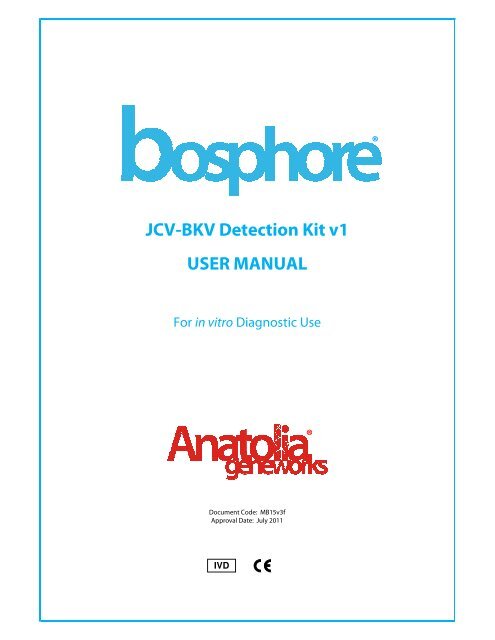 JCV-BKV Detection Kit v1 USER MANUAL - LAB MARK