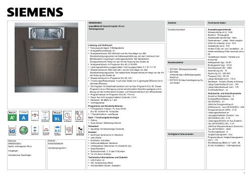 Produktsteckbrief & Maßzeichnung - BigOrange.de