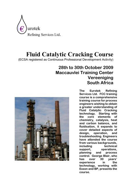 Fluid Catalytic Cracking Process Description