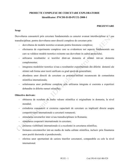 Prezentare proiect - uefiscdi