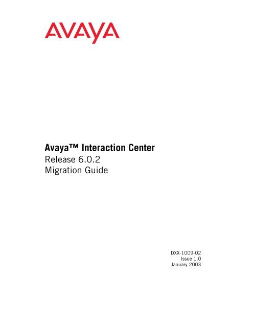 Migration Guide - Avaya Support