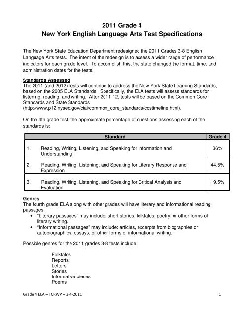 4th Grade Language Arts