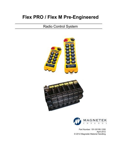 Enrange Flex Pro Flex M Pre-Engineered Radio Control ... - Magnetek