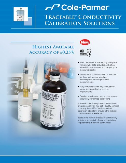 Cole-Parmer Traceable Conductivity Standards