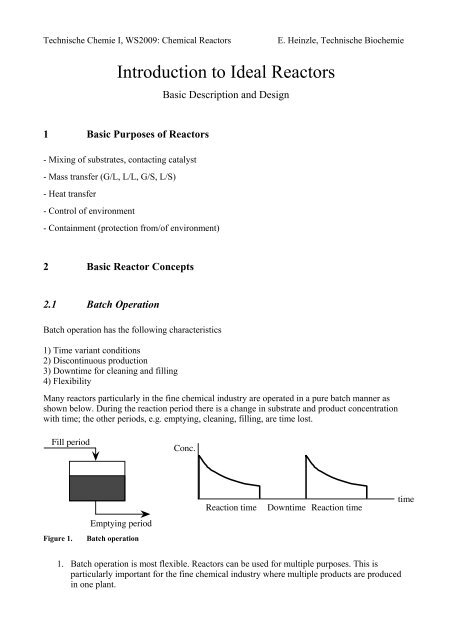 Introduction to Ideal Reactors