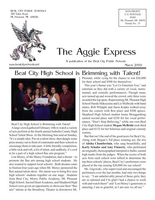 aggie express mar.indd - Beal City Schools