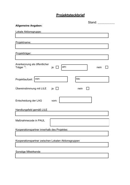 Formular Projektsteckbrief als PDF-Datei - Lokale Arbeitsgruppe ...