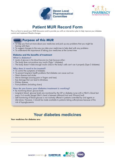 Patient MUR Record Form