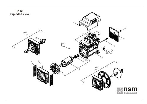 T112 exploded view - NSM Generators
