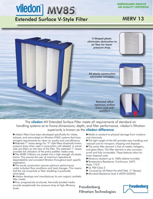 MV85 - Freudenberg Filtration Technologies