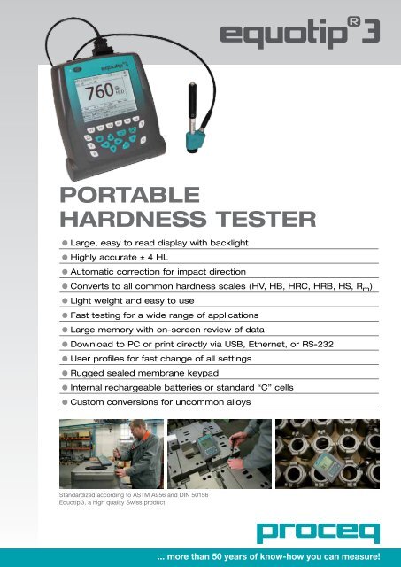 Sales Flyer Equotip3 - Proceq