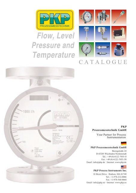 Flow, Level Pressure and Temperature - PKP Prozessmesstechnik ...