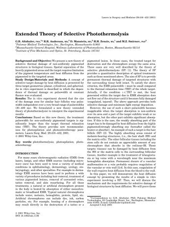 Photothermolysis Magazines