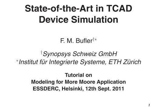 State-of-the-Art in TCAD Device Simulation