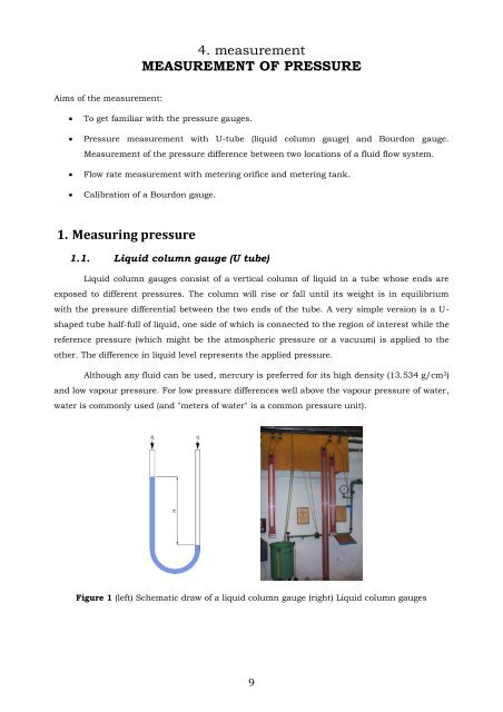 4. measurement: Pressure and flow rate
