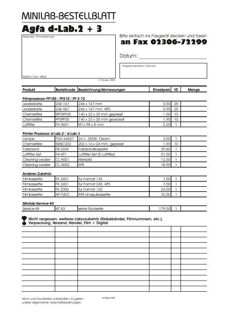 Agfa d-Lab.2 + 3 - FOTO-TEAM PRO