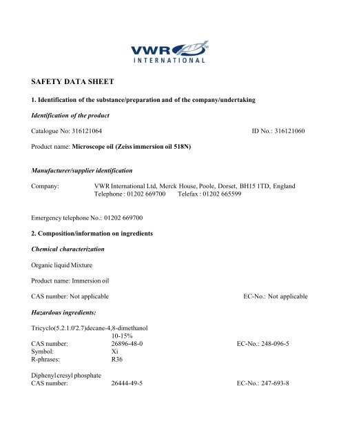 Microscope oil (Zeiss immersion oil 518N)