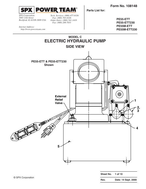 electric hydraulic pump side view - Elliott Tool Technologies