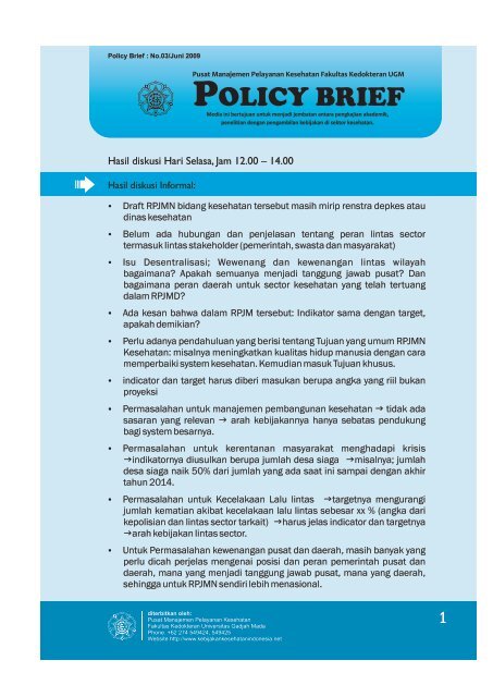 Policy Brief No 3.pdf - Kebijakan Kesehatan Indonesia Policy Brief No 3.pdf - Kebijakan Kesehatan Indonesia