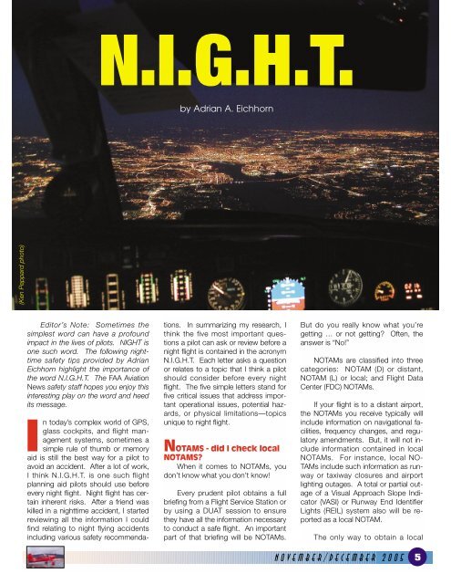 Night Flying Tips - FAASafety.gov