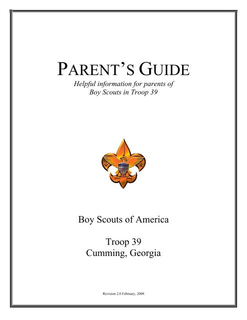 PARENT'S GUIDE - Boy Scout Troop 39