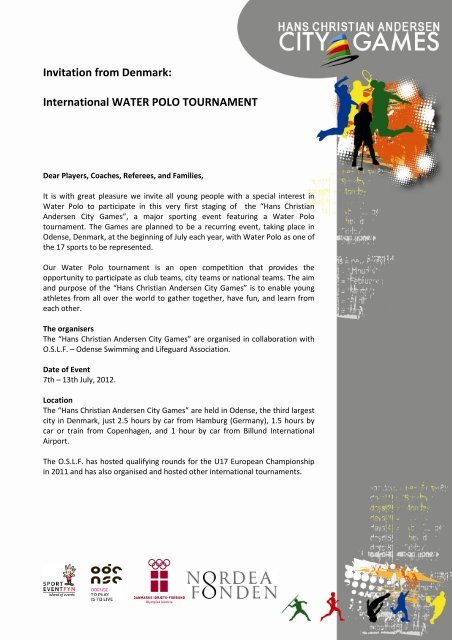 Invitation from Denmark: International WATER POLO TOURNAMENT