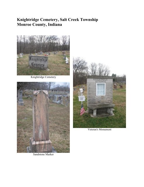 Knightridge Cemetery - Monroe County History Center