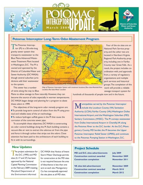 Potomac Interceptor Project Newsletter - DC Water