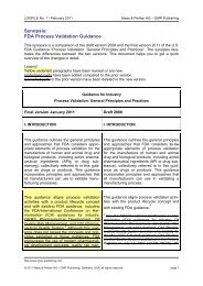 Process Validation PDA Technical Report No. 60 as a practical ...
