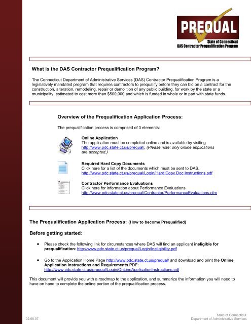What is the DAS Contractor Prequalification Program? - Connecticut ...