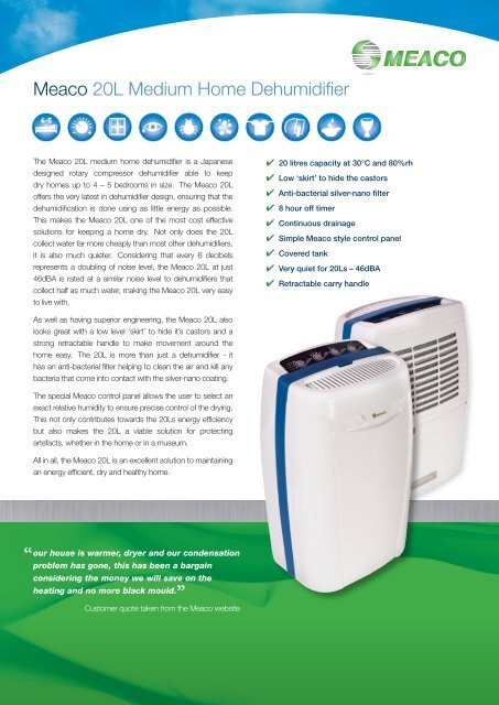 Meaco 20L Medium Home Dehumidifier