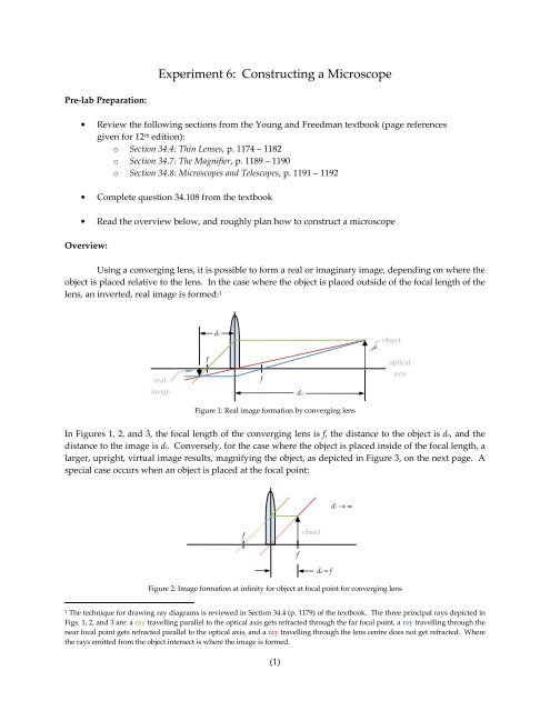 Experiment 6: Constructing a Microscope